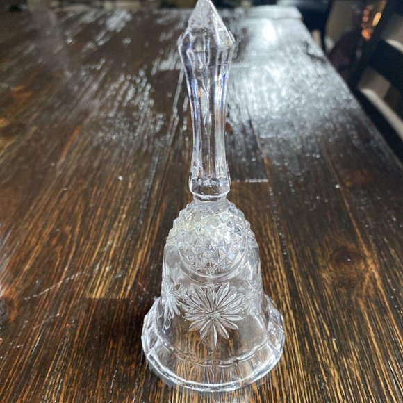 Accents | Vintage Crystal Clear Glass Dinner Bell Dinner Table Serving ...